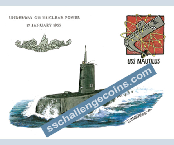 Submarine Art: USS Nautilus SSN-571 - Underway on Nuclear Power