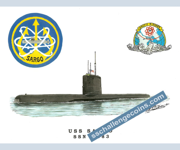 Submarine Art: USS Sargo SSN-583