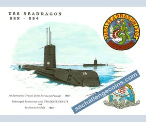 Submarine Art: USS Seadragon SSN-584 - Rendevous w/USS Skate SSN-578