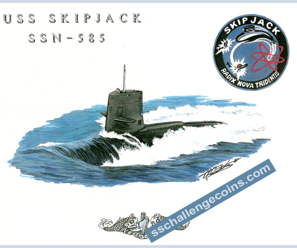 Submarine Art: USS Skipjack SSN-585
