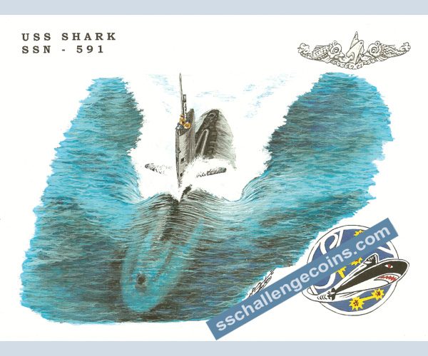 Submarine Art: USS Shark SSN-591