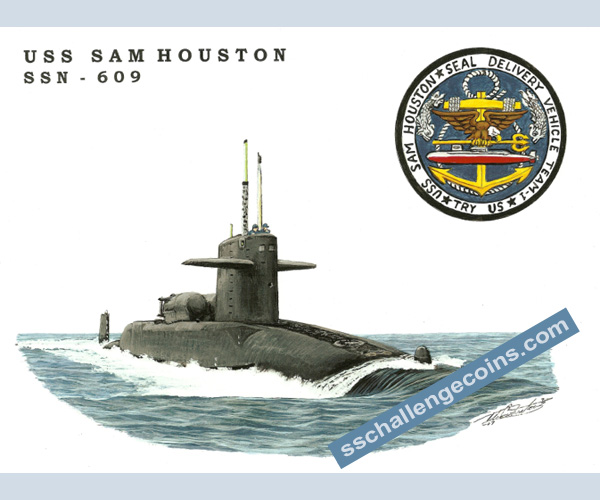 Submarine Art: USS Sam Houston SSN-609