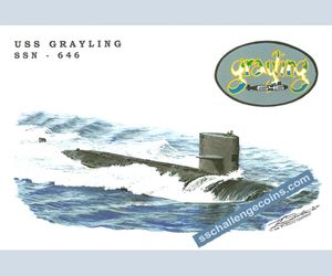 Submarine Art: USS Grayling SSN-646