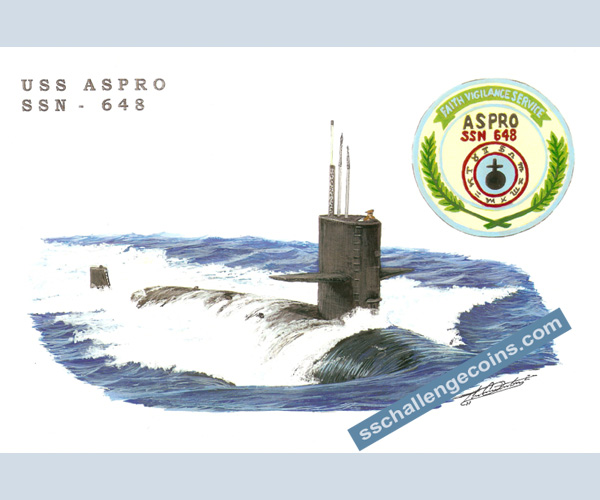 Submarine Art: USS Aspro SSN-648