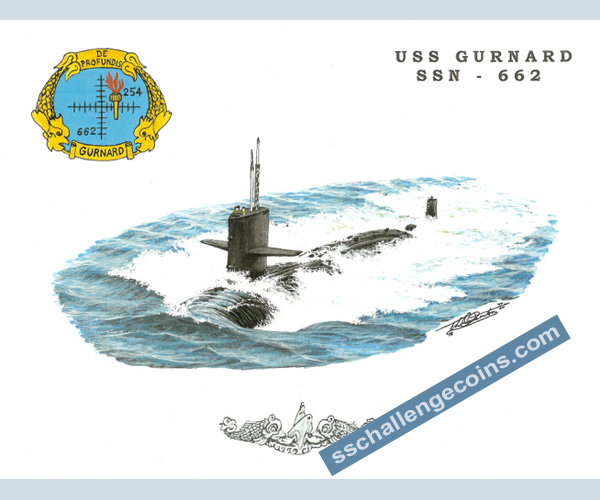 Submarine Art: USS Gurnard SSN-662