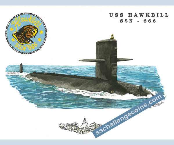 Submarine Art: USS Hawkbill SSN 666