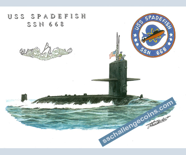 Submarine Art: USS Spadefish SSN 668