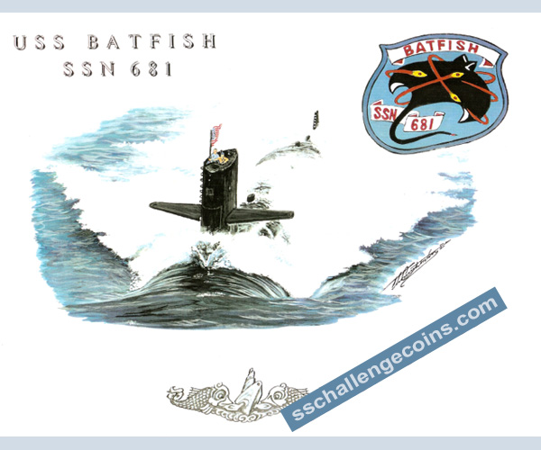 Submarine Art: USS Batfish SSN 681