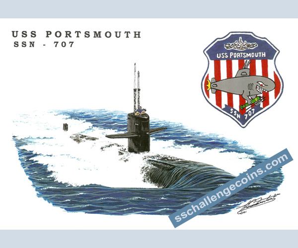 Submarine Art: USS Portsmouth SSN 707