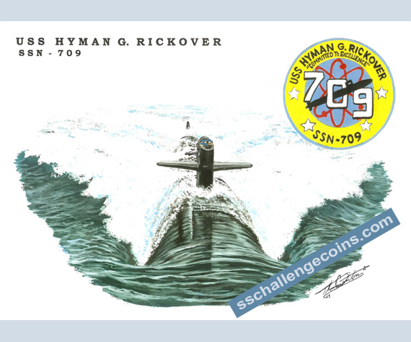 Submarine Art: USS Hyman G Rickover SSN 709