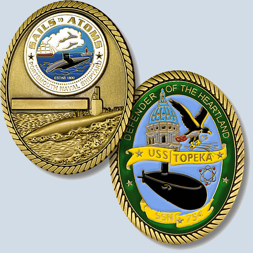 Submarine Coin: USS Topeka SSN 754