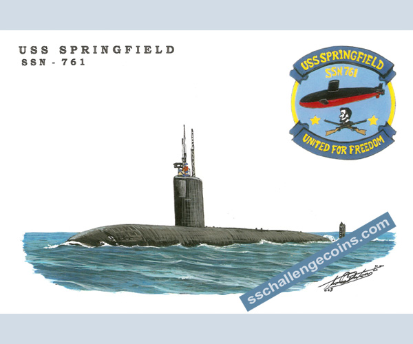 Submarine Art: USS Springfield SSN 761