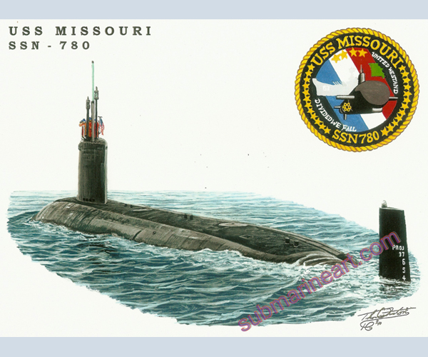 Submarine Art: USS Missouri SSN 780