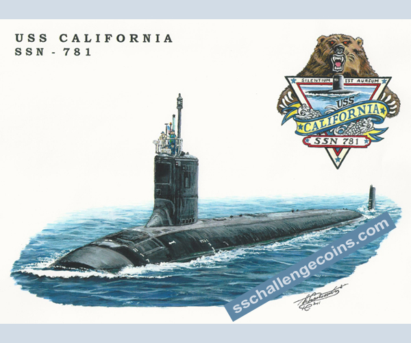 Submarine Art: USS California SSN 781