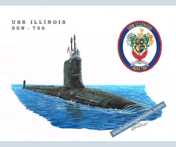 Submarine Art: USS Illinois SSN 786