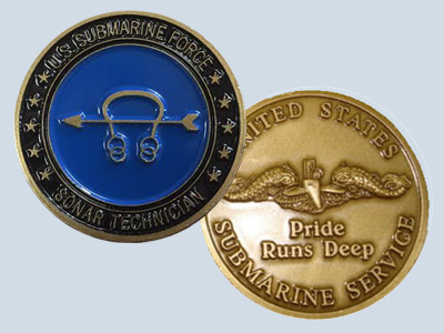 Sonar Technician Insignia Challenge Coin (ST)
