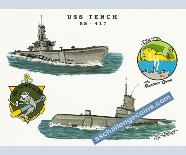 Submarine Art: USS Tench SS 417