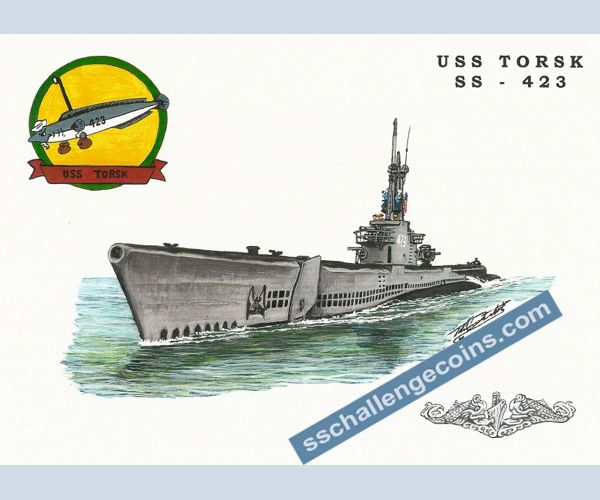 Submarine Art: USS Torsk SS 423