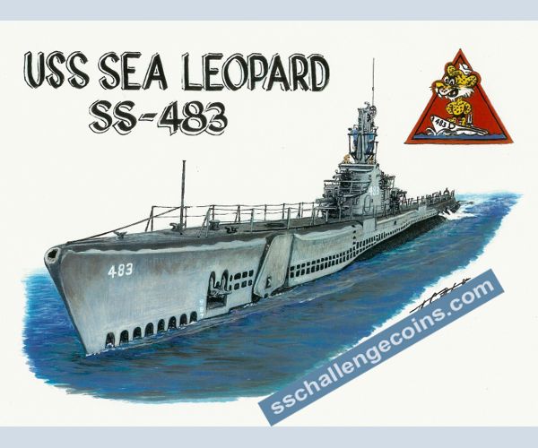 Submarine Art: USS Sea Leopard SS 483
