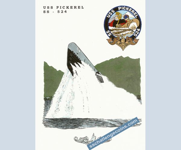 Submarine Art: USS Pickerel SS 524