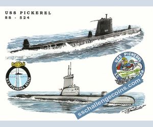 Submarine Art: USS Pickerel SS 524