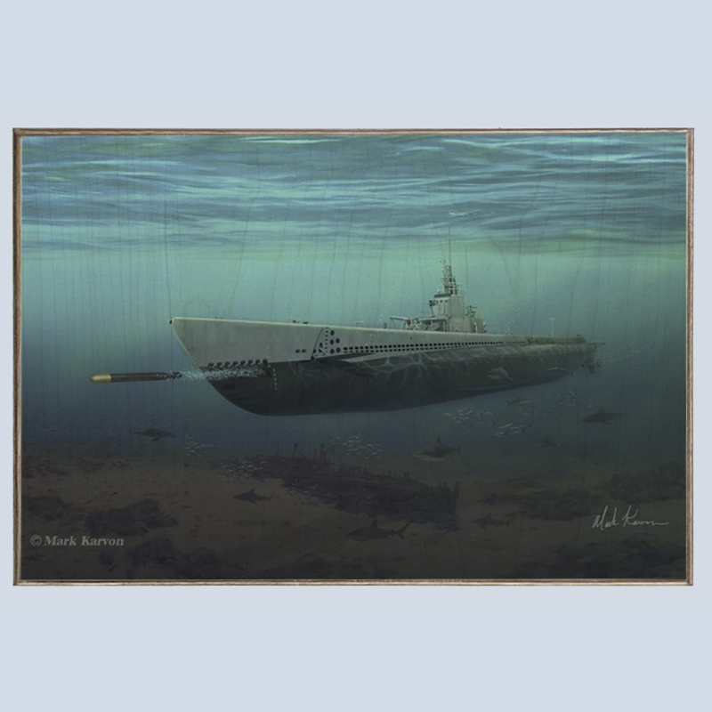 Wood Photo Board: USS Wahoo SS-238