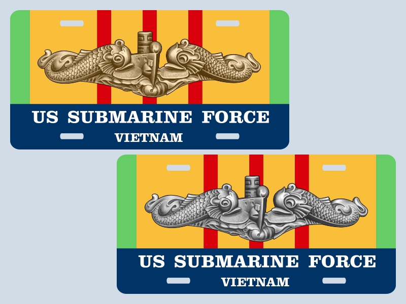 Vietnam Service Submarine License Plates
