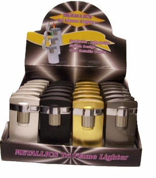 Refillable Reusable Torch and flame lighters wholesale cases