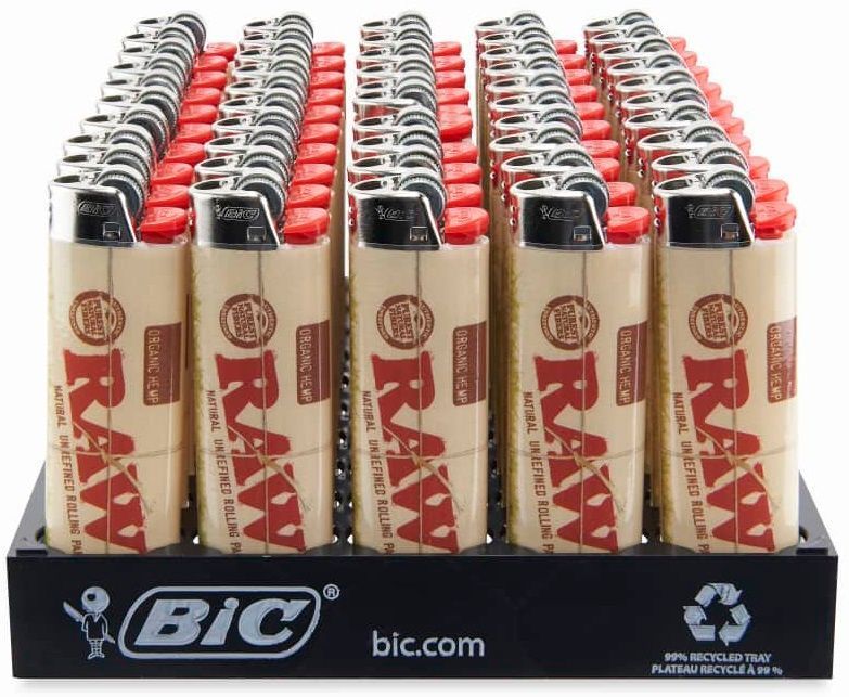 Bic Raw Organic Lighters 50/tray - Bic Lighters