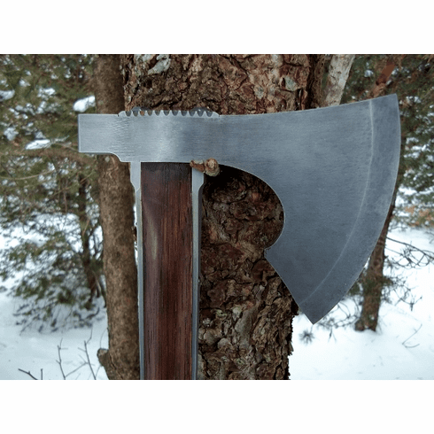 Custom, hand-forged, langet-style axe hand-made in the USA.