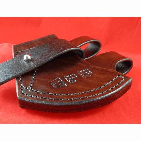 Custom leather belt sheath for Cold Steel Trail Hawk