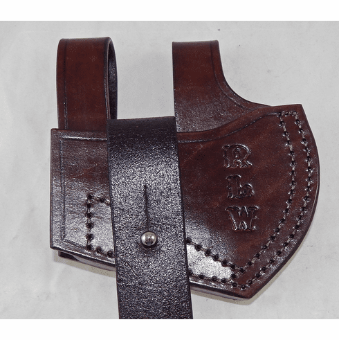 Custom leather belt sheath for Cold Steel Trail Hawk