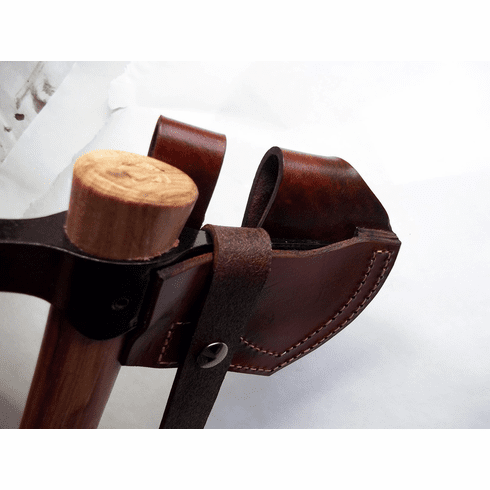 Custom leather belt sheath for Cold Steel Trail Hawk