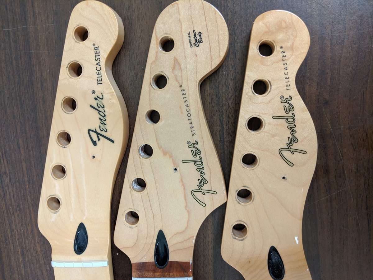 Multiple Fender Telecaster / Stratocaster necks