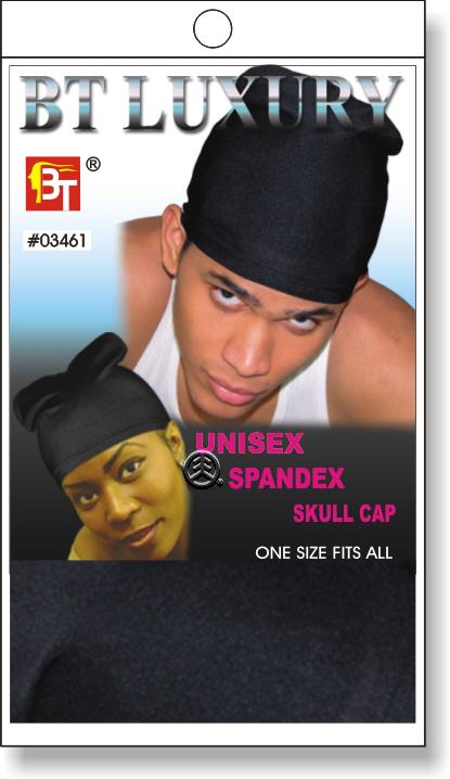 BT Unisex Spandex Skull Cap BLACK