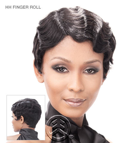 It's A Cap Weave Wig 100% Human Hair Finger Roll Wig