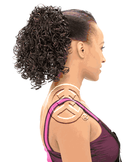 Janet Collection Premium Synthetic Hair Piece Drawstring Ponytail Curly ...