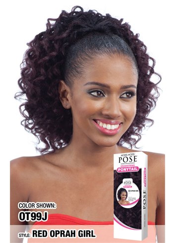 Model Model POSE Human Hair MasterMix Drawstring Ponytail Red Oprah ...