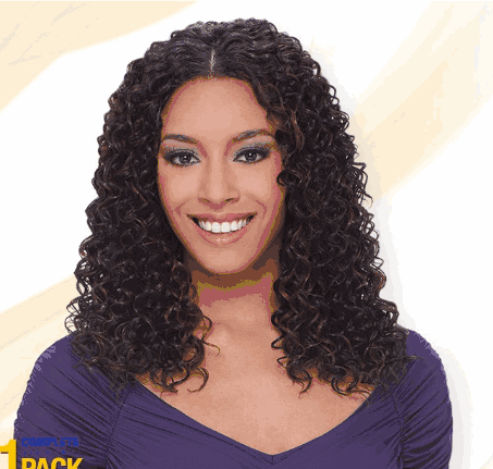 Que by Milky Way Fourbulous 100% Human Hair MasterMix Beach Curl 4PC Weave