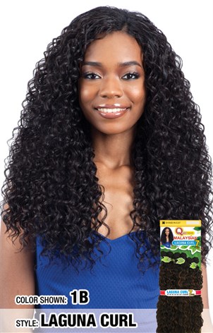 Que Human Hair Mix Malaysian Laguna Curl 7 Bundle (16", 18", 20")