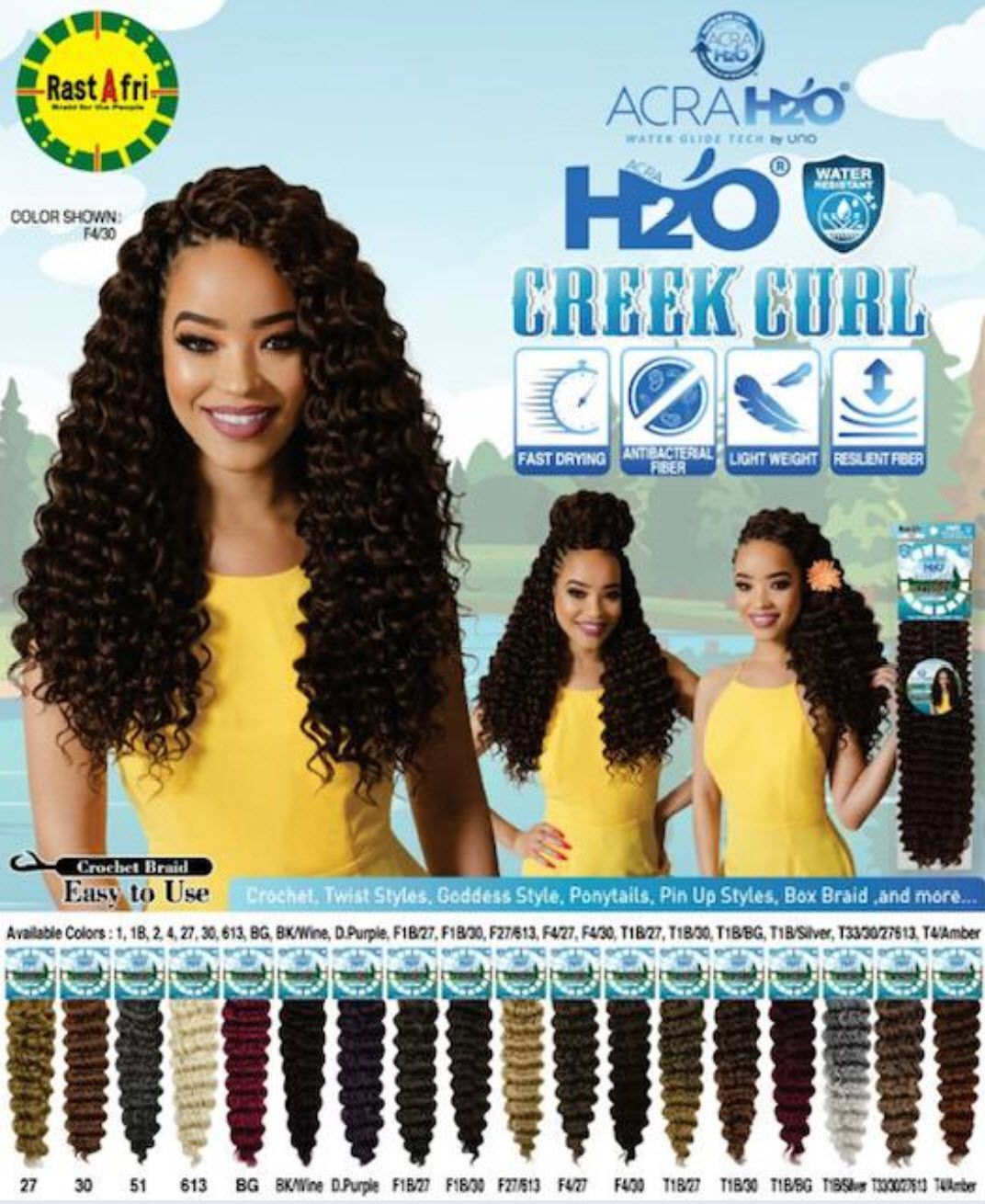 Rast A Fri Acra H2O Creek Curl Braid (NEW!!!)