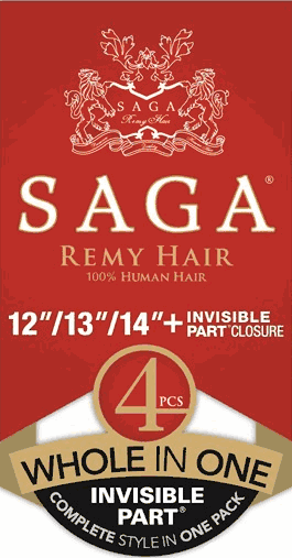 Saga Remy Hair 100% Human Hair Invisible Yaky 4PCS Weave Hair