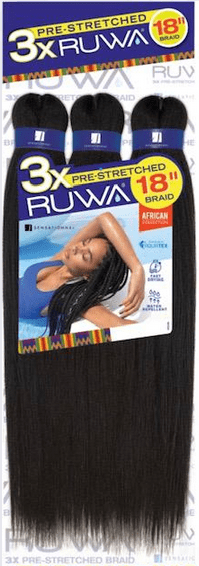 Sensationnel RUWA Braiding Hair 3X RUWA PRE-STRETCHED BRAID 18"
