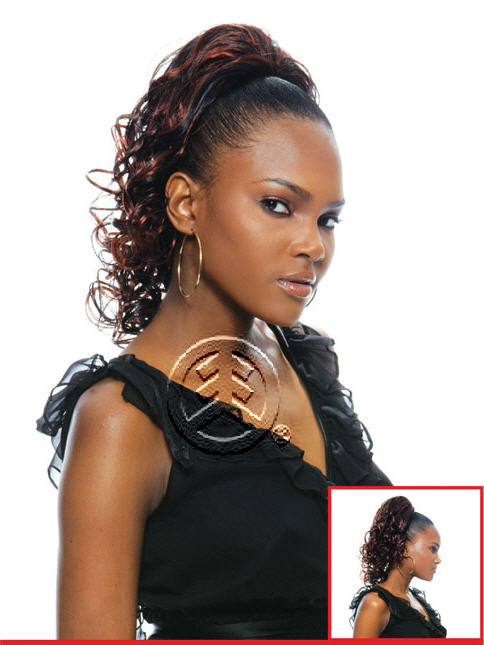 Sensual Collection Premium Synthetic Drawstring Ponytail Violet