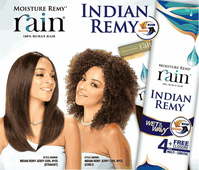 Shake N Go Moisture Remy Rain 100% Human Hair Indian Remy Jerry Curl ...
