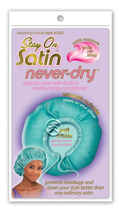 Stay On Satin Never Dry DRAWSTRING BONNET