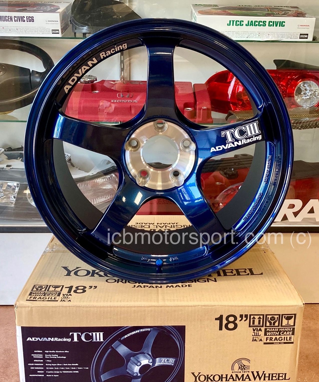 ADVAN TCIII 18X9 5X1143 +25 Offset Racing Indigo Blue