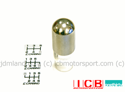 Carbing High Grip Aluminum Shift Knob M10x1.5mm Honda Polished