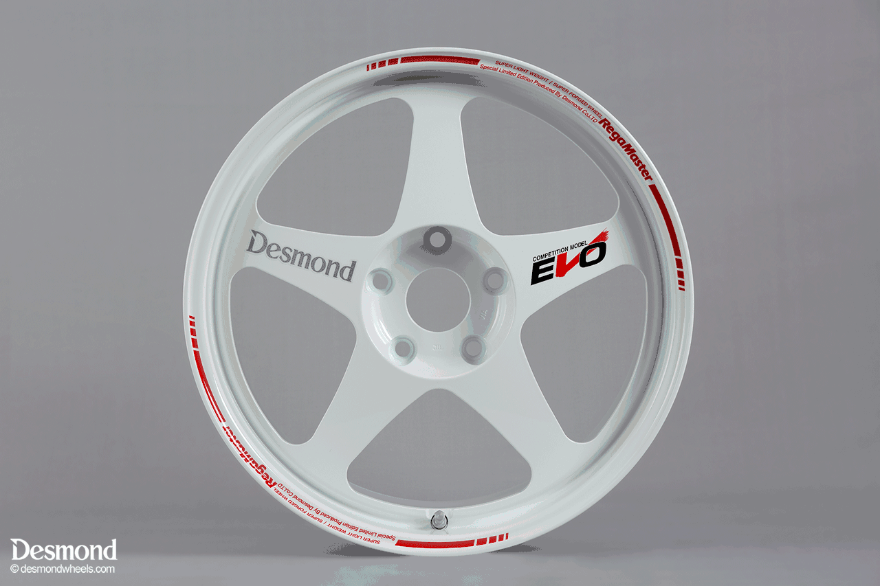 Desmond Regamaster EVO II 18X8.5 5X112 +45 Offset Gloss White VW Golf R ...