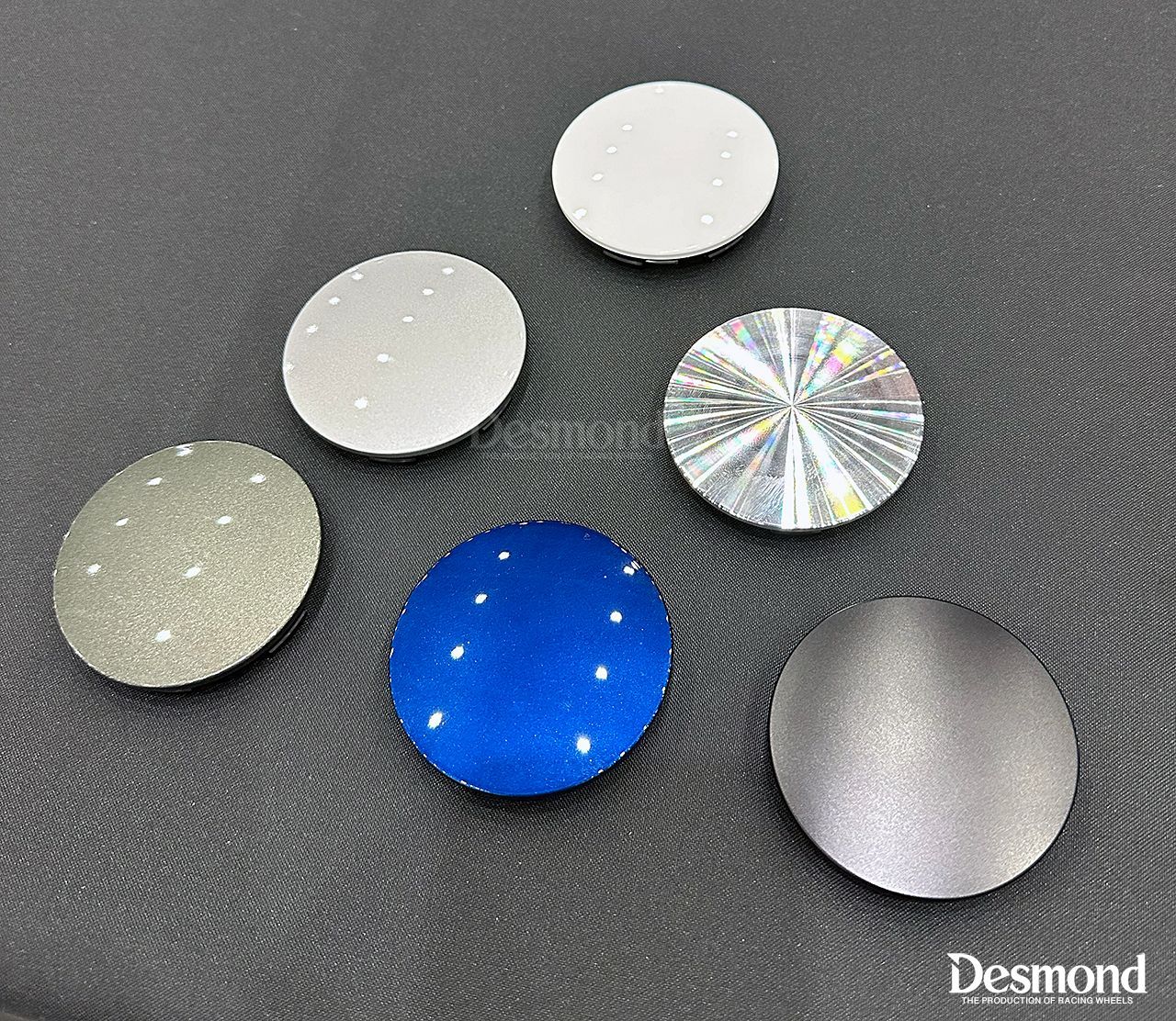 Desmond Regamaster EVO II Flat Center Caps Set of 4 - Gloss Silver Deep ...